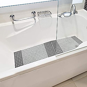 BEMISO Non Slip Massage Bathtub Mat,Shower Mat Non Slip 33.4 x 15.7 Inch Large Size with Suction Cups and Drain Holes Bath Mat for Tub