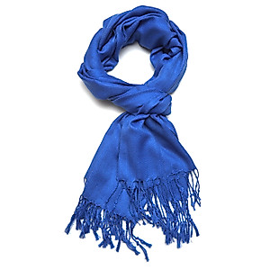 Gelante Plain Soft Pashmina Shawl Wrap Scarf Solid Colors.15-615-Royal Blue-#10