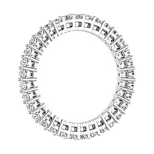 1 Carat Diamond Eternity Wedding Band in 14K White Gold (Ring Size 7.5)