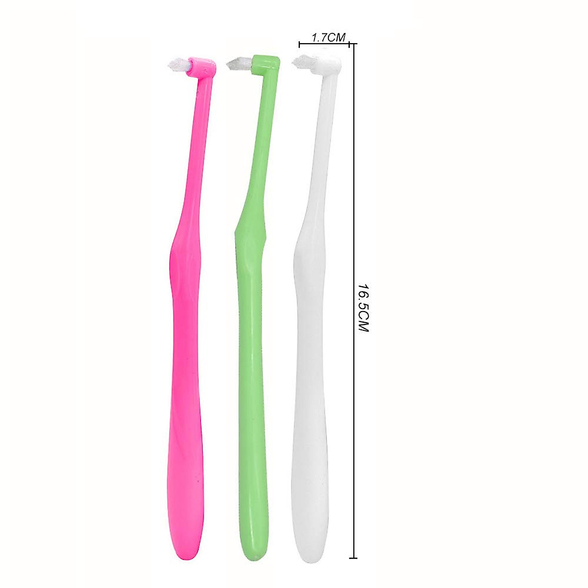 Angzhili 9 Pieces Interspace Toothbrush,End Tuft Orthodontic Toothbrush Tapered Orthodontic Brush for Hard to Reach Areas,Gap Toothbrush for Orthodontic Braces Bridges and Implants