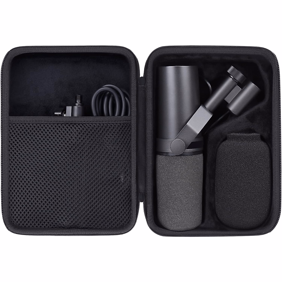 Aenllosi Hard Carrying Case Compatible with SM7B/MV7 SM7dB Vocal Dynamic Microphone for Broadcast (SM7B/MV7/ SM7dB)