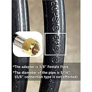 DOZYANT 18 Feet Propane Hose Extension with 3/8" Female Flare on Both Ends, Flexible Propane Gas Line Pipe for RV, BBQ Grill, Propane Tank, Heater and More