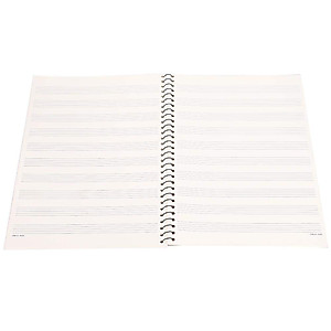 Manuscript Blank Music Notebook, Notebook, Music Paper, Songwriting Music Score for Writer(Black piano pattern)