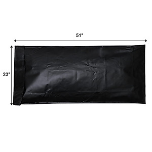 Elsjoy 2 Pack Table Leaf Storage Bag, Heavy-Duty Padded Dining Table Cover, Thick Lined Interier and Exterior Dining Table Leaf Bag, Water and Scratch Resistant, 51" L x 23" W, Black