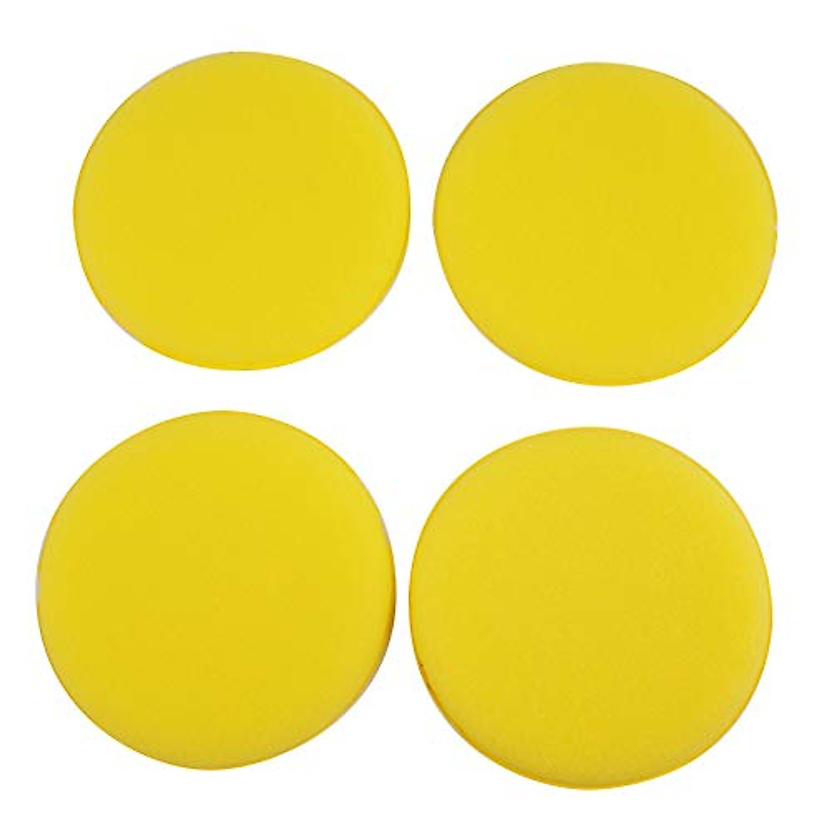 Fasmov 36 Pack 4" Foam Applicator Pads, Super Soft Car Cleaning Yellow Round Car Foam Sponge Foam Applicator Pad Washing Foam Sponge Cleaning Tool for Car Microfiber Sponge