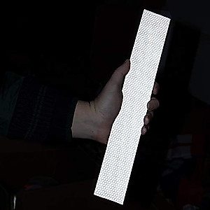 STARREY Flexible Reflective Tape White Silver 1/2 Inch X 15 Feet High Intensity Grade DOT-C2 Safety Tape Outdoor Waterproof Conspicuity Outdoor Trailer Reflector…