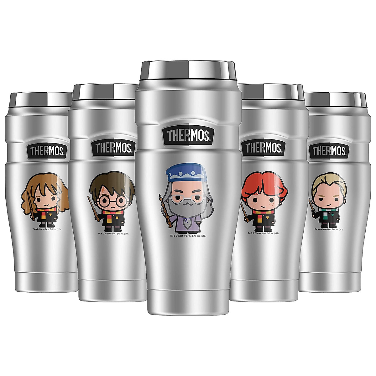 Harry Potter Dumbledore Cute Chibi, THERMOS STAINLESS KING Stainless Steel Travel Tumbler, Vacuum insulated & Double Wall, 16oz