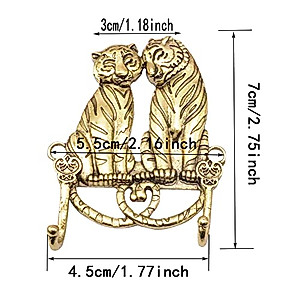 JfwuHap Coat Hooks for Wall, 2Pcs Wall Hooks Decorative Creative Tiger Coat Hooks/Heavy Hook, Hooks Mounted for Coat, Bag, Towel, Key, Hook Rack, Hanging Coats Bathroom Entryway(Tiger)