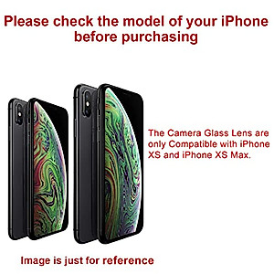 Perzework 2 Pcs Original Back Rear Camera Lens Glass Replacement for iPhone Xs Max and iPhone Xs with pre-Installed Adhesive and Reparing Toolkit