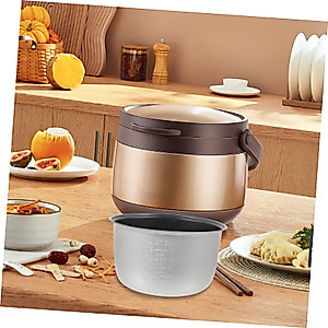 NAMOARLY House Cooker Inner Pot Power Cooker Inner Rice Cooker Liner Op500uk Pot Rice Cooker Inner Pots Electric Cooker Supply Household Cooker Inner Pot Multi-use Pot Silver Aluminum Alloy