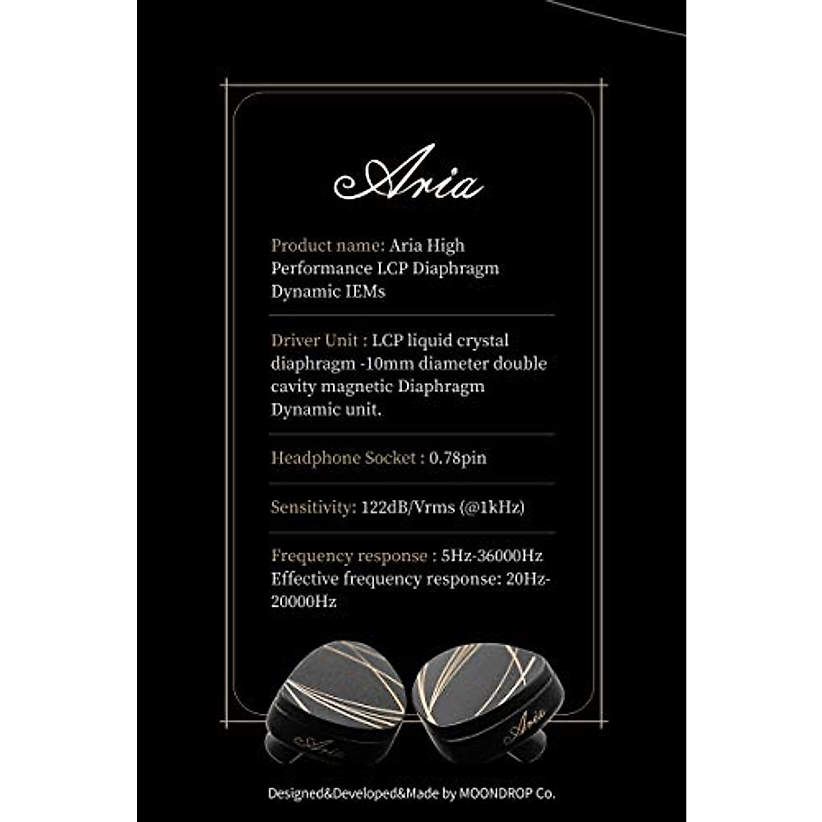 Moondrop Aria High Performance LCP Diaphragm Dynamic Driver IEMs in-Ear Earphone