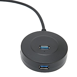 Small 4-Port USB 3.0 Hub,Round Header LED Fast Charging Data Transfer Multiport Adapter, for Laptop PC Computer Desktop Mouse Keyboard for OS X 10.0+