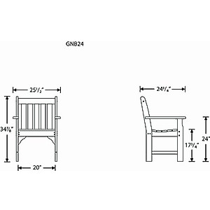POLYWOOD Vineyard Arm Chair, Sand