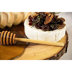 Thirteen Chefs Villa Acacia Live Edge Wood Serving Platter Natural Acacia Wood and Organic Raw Bark Edge Medium