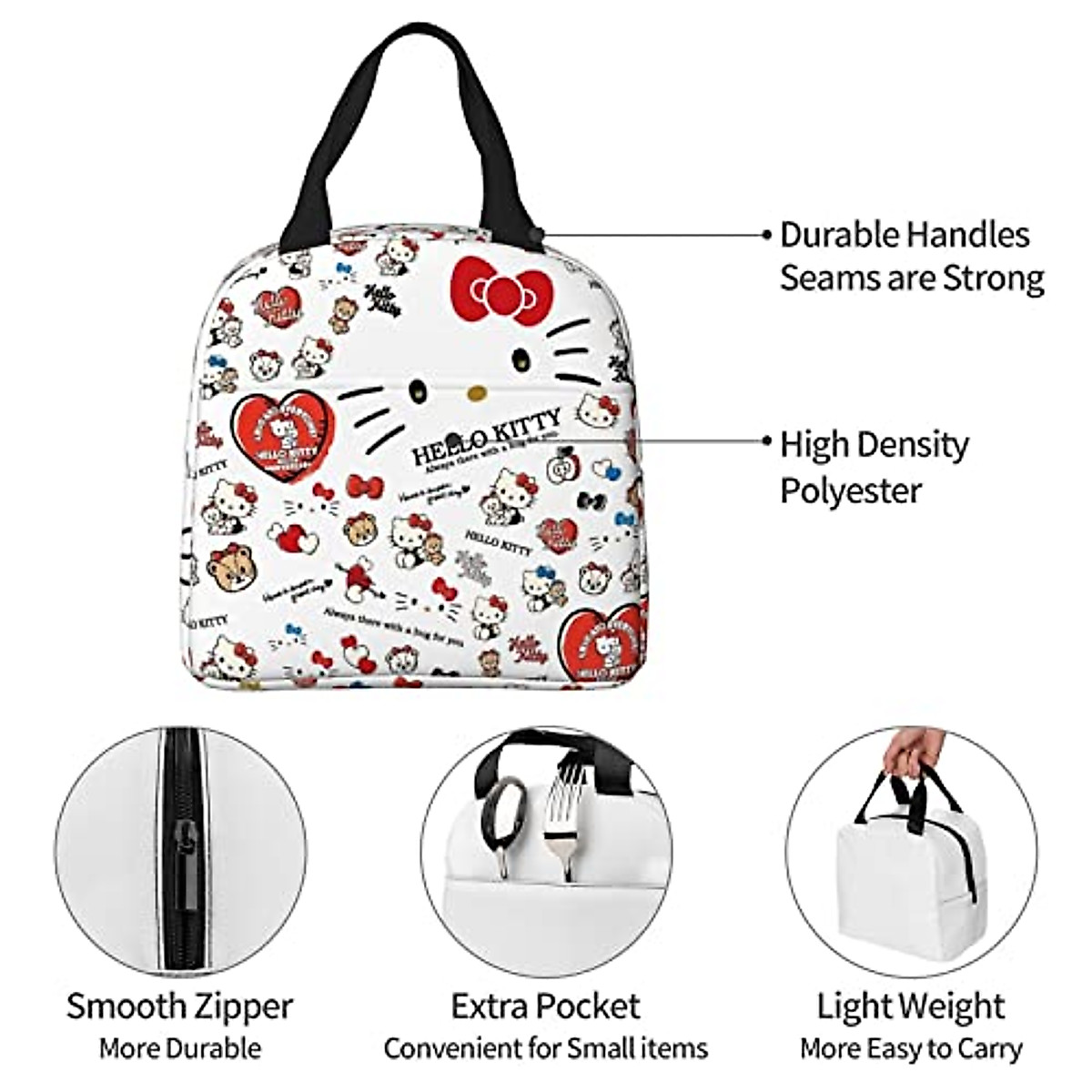 SANyom Anime Backpack Cartoon Cute Travel Backpack Notebook Backpack Set 3 Pieces Unisex