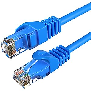 Cables Direct Online Cat6 75FT Network Ethernet Patch Cable, 550Mhz Internet Wire, Compatible with PC, Laptop, Modem, Router, TVs, Printer Cord, Consoles for Home and Office, Blue