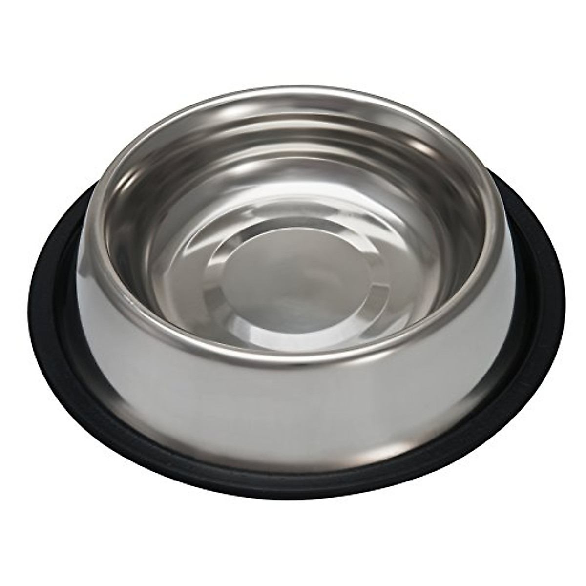 Loving Pets Standard No-Tip Dog Bowl, 16-Ounce, nickel