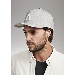 NIXON Deep Down Snapback Hat - Heather Gray/White