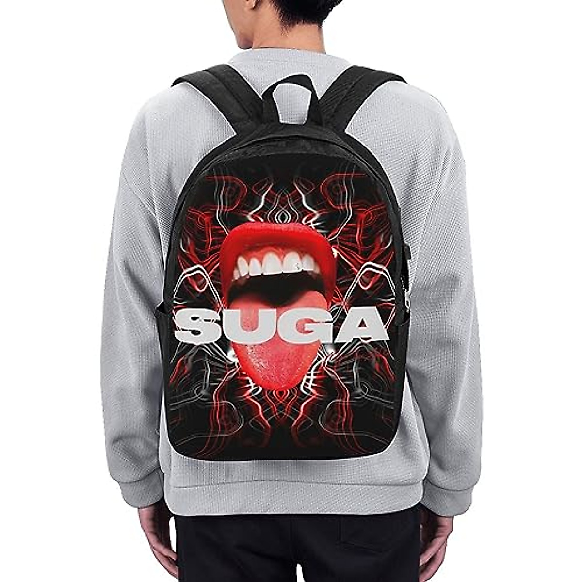 GADEKD Megan Singer Thee Rapper Stallion 17Inch Travel Laptop Backpack Durable Daypack with USB Charging Port Computer Bag Gifts for Men & Women