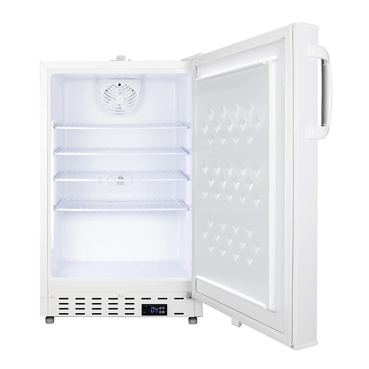 Summit Appliance ADA404REF 20" Wide Built-In All-Refrigerator, ADA Compliant, Factory-installed Lock, 3.32 cu.ft Capacity, Temperature & Open Door Alarms, Automatic Defrost, Adjustable Thermostat