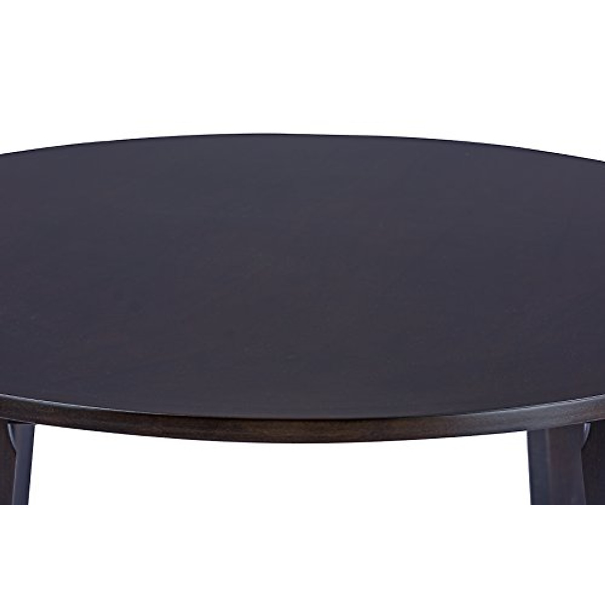 Baxton Studio Debbie Mid-Century Round Dining Table, Dark Brown