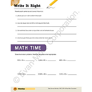 Evan-Moor Daily Summer Activities, Grade 5-6