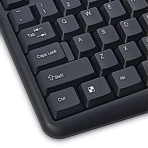 Verbatim Slimline Wired Keyboard USB Plug-and-Play Numeric Keypad Adjustable Tilt Legs Corded Full-Size Computer Keyboard Compatible with PC, Laptop - Frustration Free Packaging Black 99201