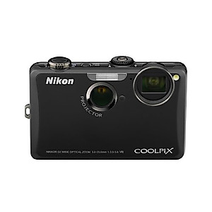 Nikon Coolpix S1100pj 14 MP Digital Camera with 5x Wide Angle Optical Vibration Reduction (VR) Zoom and 3-Inch LCD and Built-in Projector (Black) (OLD MODEL)
