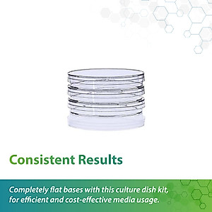 Olympus Petri Dish - Transparent Labs - 90x15mm Petri Dish with Lid - 10 Dishes Per Sanitized Sleeve - 500 Petri Dishes Per Unit