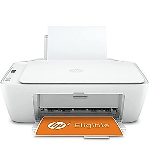 HP (Renewed) DeskJet 2752e Wireless All-in-One Instant Ink Ready Color Inkjet Printer, White - Print Scan Copy - Icon LCD Display, 1200 x 1200 dpi, WiFi, Bluetooth, USB