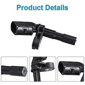 WMPHE 2 Pcs Rear ABS Wheel Speed Sensor Compatible with Audi TT, VW Amarok Beetle Bora CC Golf GTI Jetta Passat Rabbit, Seat Leon, Porsche Carrera GT, Replacement for 1K0927807, 1K0927808