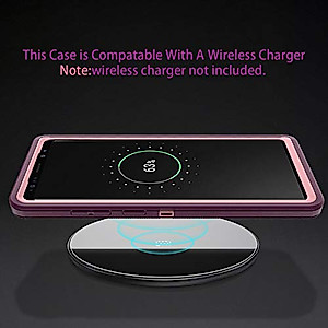 I-HONVA for Galaxy Note 8 Case Shockproof Dust/Drop Proof 3-Layer Full Body Protection [Without Screen Protector] Rugged Heavy Duty Durable Cover Case for Samsung Galaxy Note 8, Purple/Pink