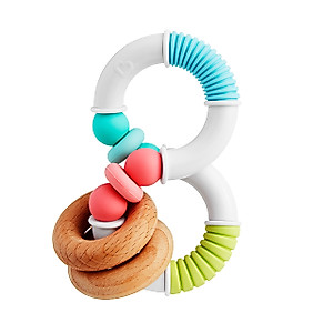 Munchkin® Sili Twisty™ Bendable Baby Teether Toy, Silicone and Wood, BPA Free, 3+ Months