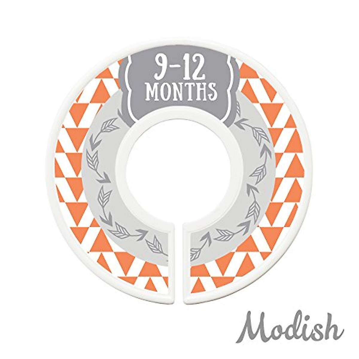 Modish Labels Baby Clothes Size Dividers, Baby Closet Organizers, Size Dividers, Baby Closet Organizers, Closet Dividers, Clothes Organizer, Boy, Woodland, Arrows, Tribal, Orange, Grey, Gray (Baby)