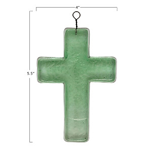 Creative Co-Op Recycled Glass Hanging Cross