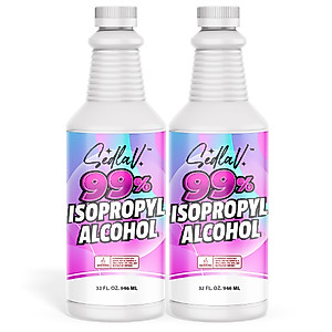 SEDLAV Isopropyl Alcohol 99% Rubbing Alcohol 99 Percent Purity 32 Fl Oz (2)