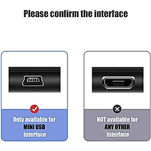 GPS Charger Cable, Ancable 6 Feet USB A Male to Mini 5 Pin Data Transfer Charging Cable Cord Compatible for Garmin Navigator Nuvi 50lm 2555lmt 2595lmt 40lm 1300 255w GPS System