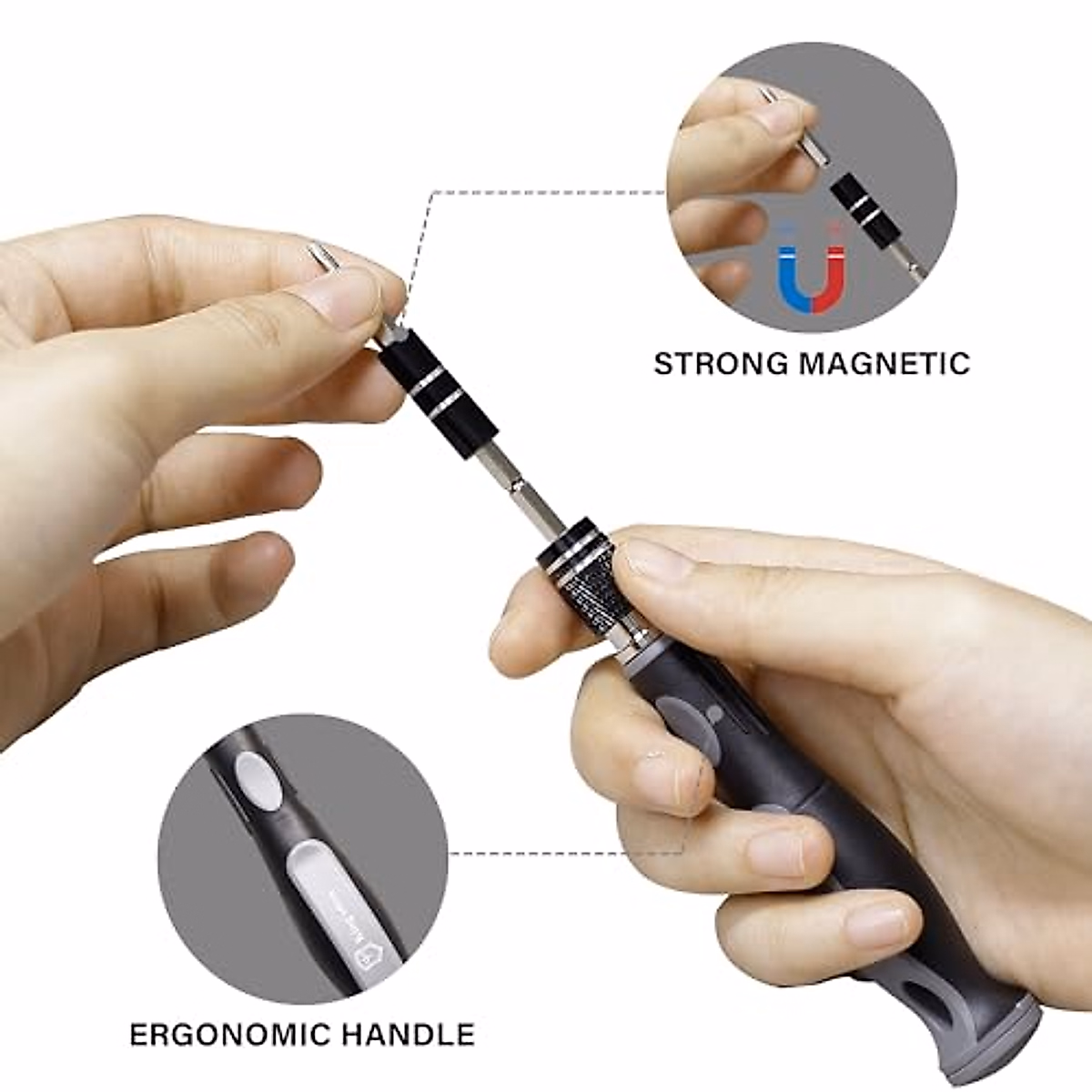 32-in-1 Precision Screwdriver Set, Mini Screwdriver Set Tool Kit, Non-Slip Handle Magnetic Screwdriver Set for DIY Enthusiasts, Screwdriver Bit Set for Computer, Laptop, Phone, Watch, Electronic