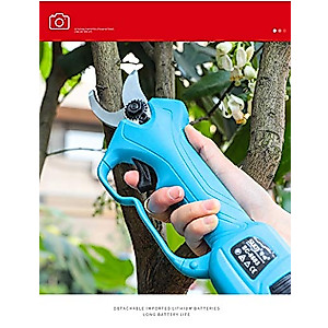 ATAAY 16.8VCordless Pruner Lithium-ion Pruning Shear Efficient Scissors Bonsai Electric Tree Branches Garden Tools Electric