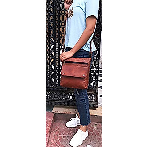 Leather Crossbody Bag for Unisex