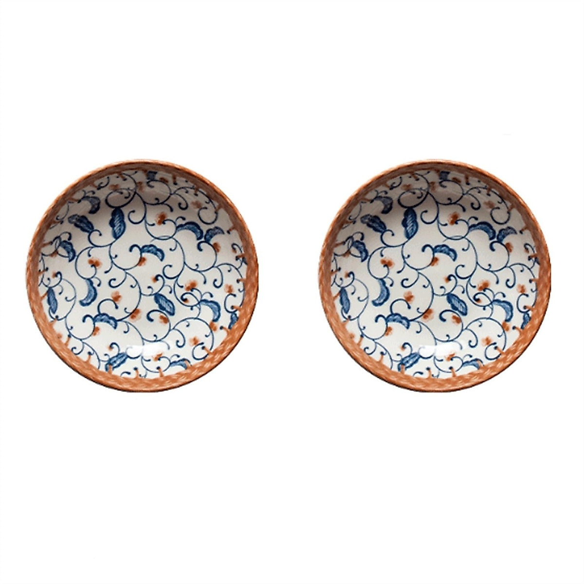 TRESORS Appetizer Plates Snack Bowls 6.7 oz Porcelain Dip Bowl Rustic Snack Plate Dessert Other Sauce Bowl Salad Plates Dinner Plates