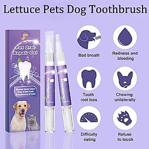LettucePets Dog Toothbrush, Lettuce Pets Toothbrush, Lettuce Pet Oral Repair Gel Pen for Dogs, Lettuce Pet Toothbrush Pen, Lettuce Pets Oral Repair Gel, Lettuce Pet Oral Repair Gel for Dogs (2)