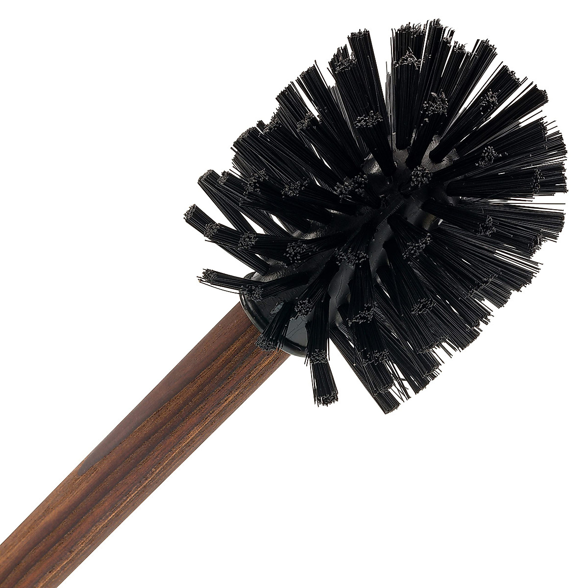 Redecker Toilet Brush and Replacement Head Set, Oiled Thermowood Handle, Nylon Bristles, Made in Germany