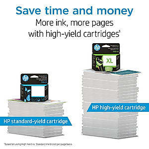 Original HP 60XL Black High-yield Ink Cartridge | Works with DeskJet D1660, D2500, D2600, D5560, F2400, F4200, F4400, F4580; ENVY 100, 110, 120; PhotoSmart C4600, C4700, D110a Series | CC641WN