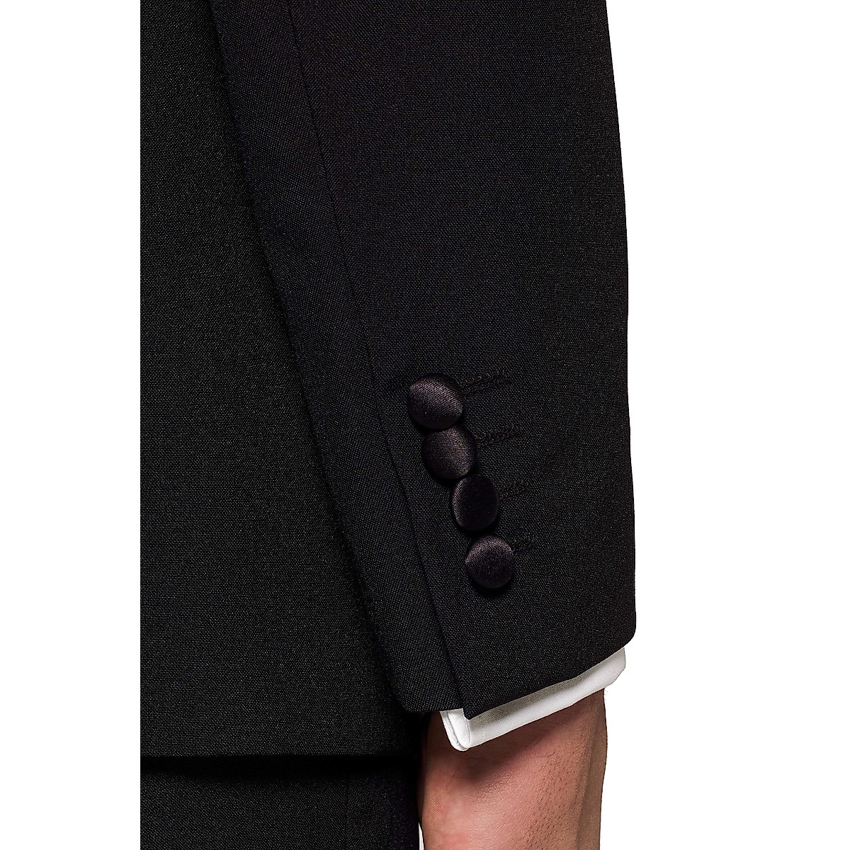 Opposuits Men's Formal Outfit - Premium Tuxedo Suit - Slim Fit - Black - includes Blazer, Pants and Bow Tie