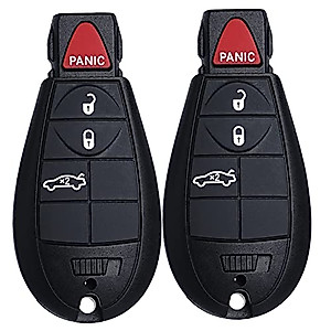 Remote Key Fob FOBIK Replacement Fits for Dodge Challenger 2008 2009 2010 2011 2012 2013 2014 Charger 2008-2013 Magnum 2008 Chrysler 300 2008-2010 IYZ-C01C Keyless Entry Remote Start Control