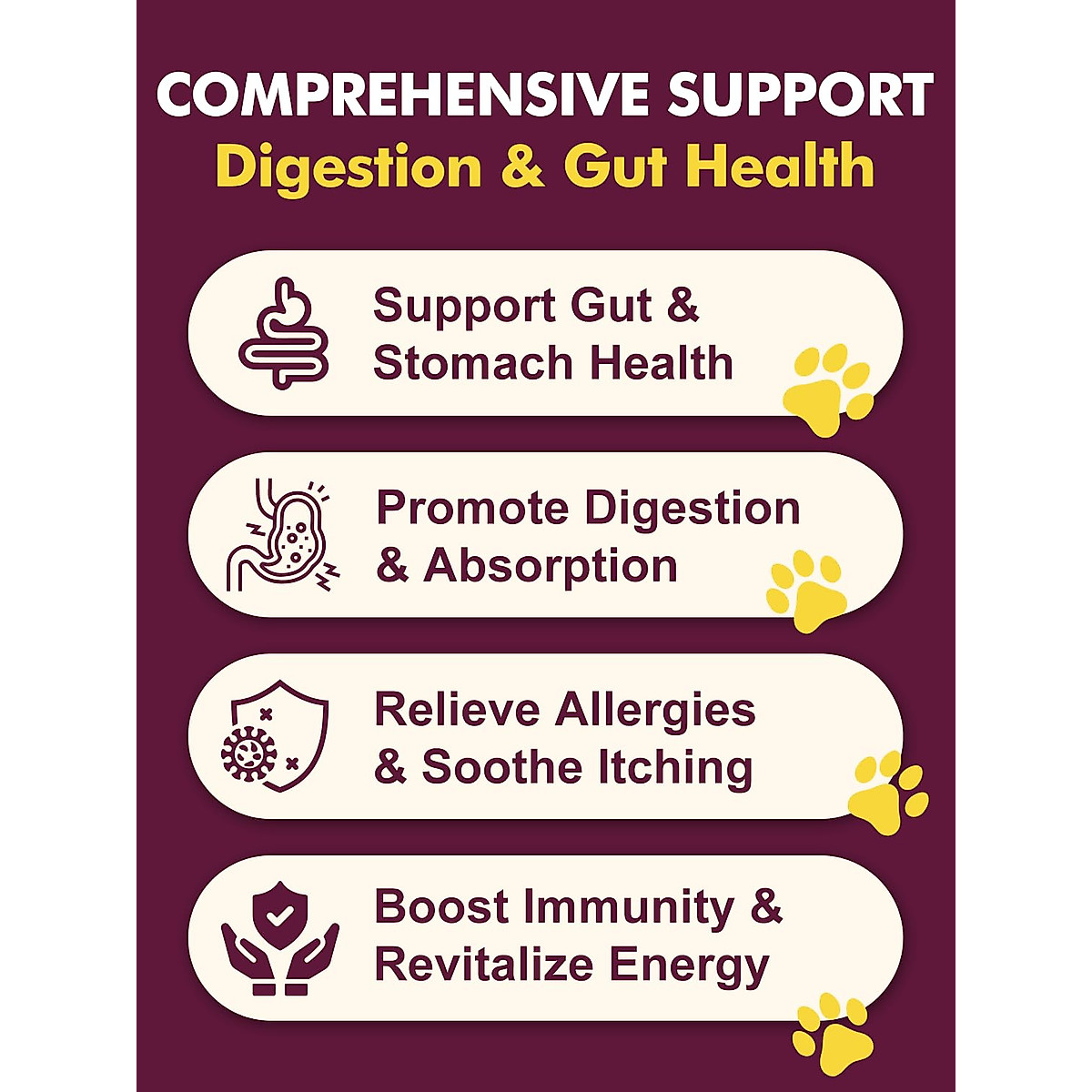 Probiotics for Dogs, Dog Probiotics for Digestive Health - Fiber Riched Prebiotic & Digestive Enzymes with Pumpkin, Omega-3, 6 Billion CFUs Support Gut & Immune Health, Diarrhea, Dog Allergy Relief