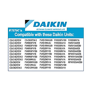 Daikin Industries 1767647 Mini Split Filter