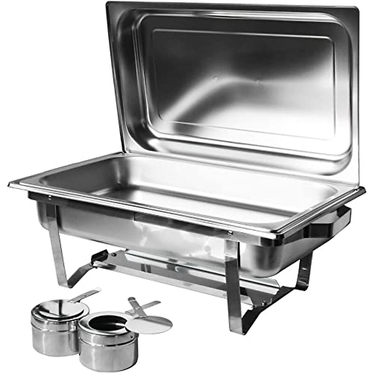 UZOURI Chafing Dish, Stainless Steel Food Warmer Buffet Dish Catering Pan Buffet Heater Stainless Steel Chafing Dish, for Catering Buffet Warmer Tray Dining