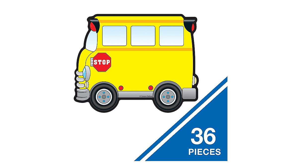 Carson Dellosa School Bus Colorful Cut-Outs 36 Pcs Set